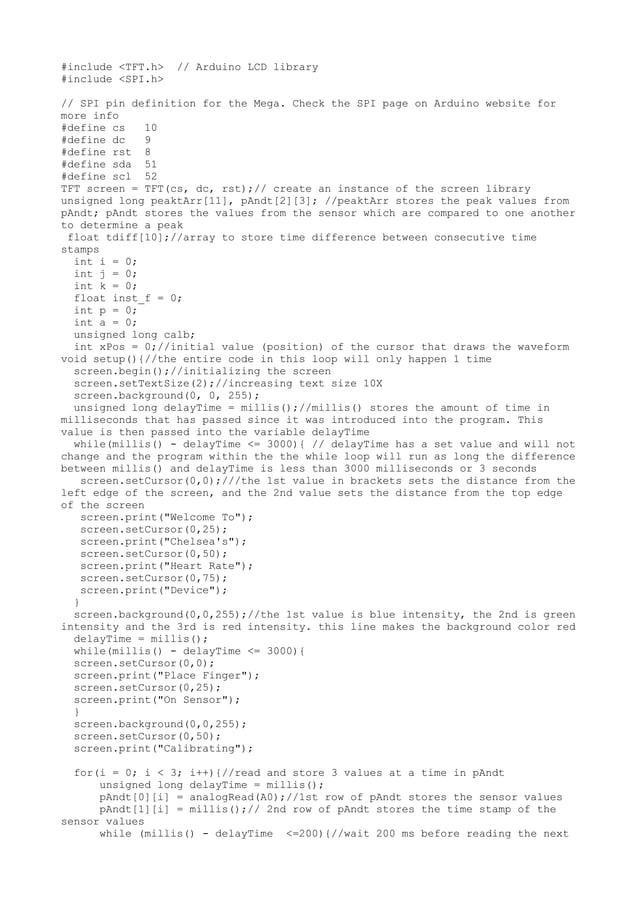 Senior design project code for PPG | TXT