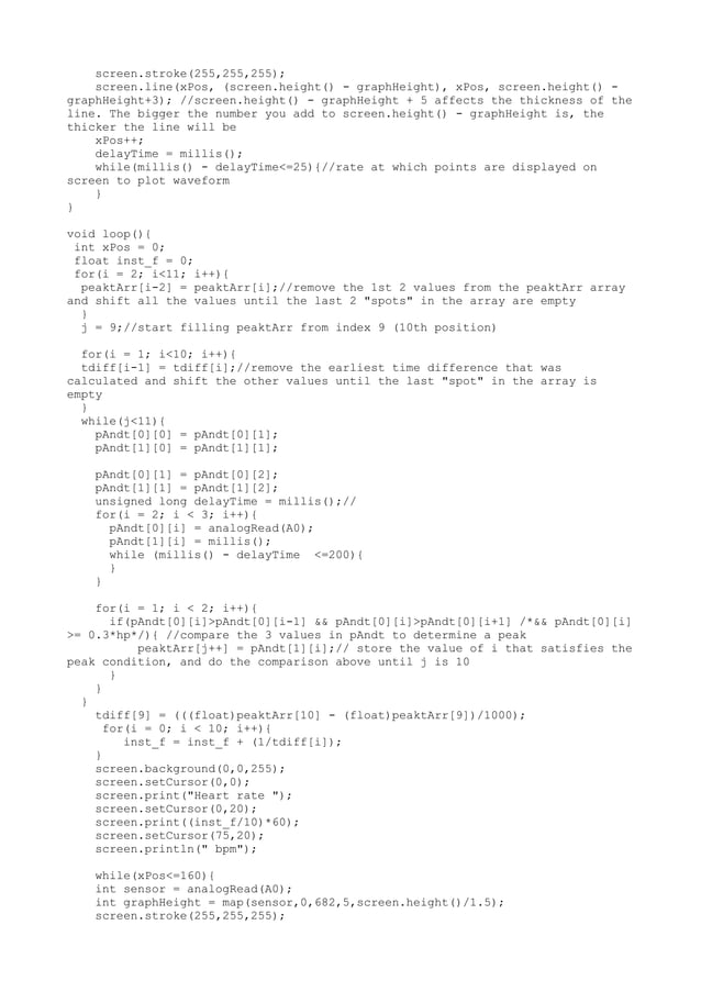 Senior design project code for PPG | TXT