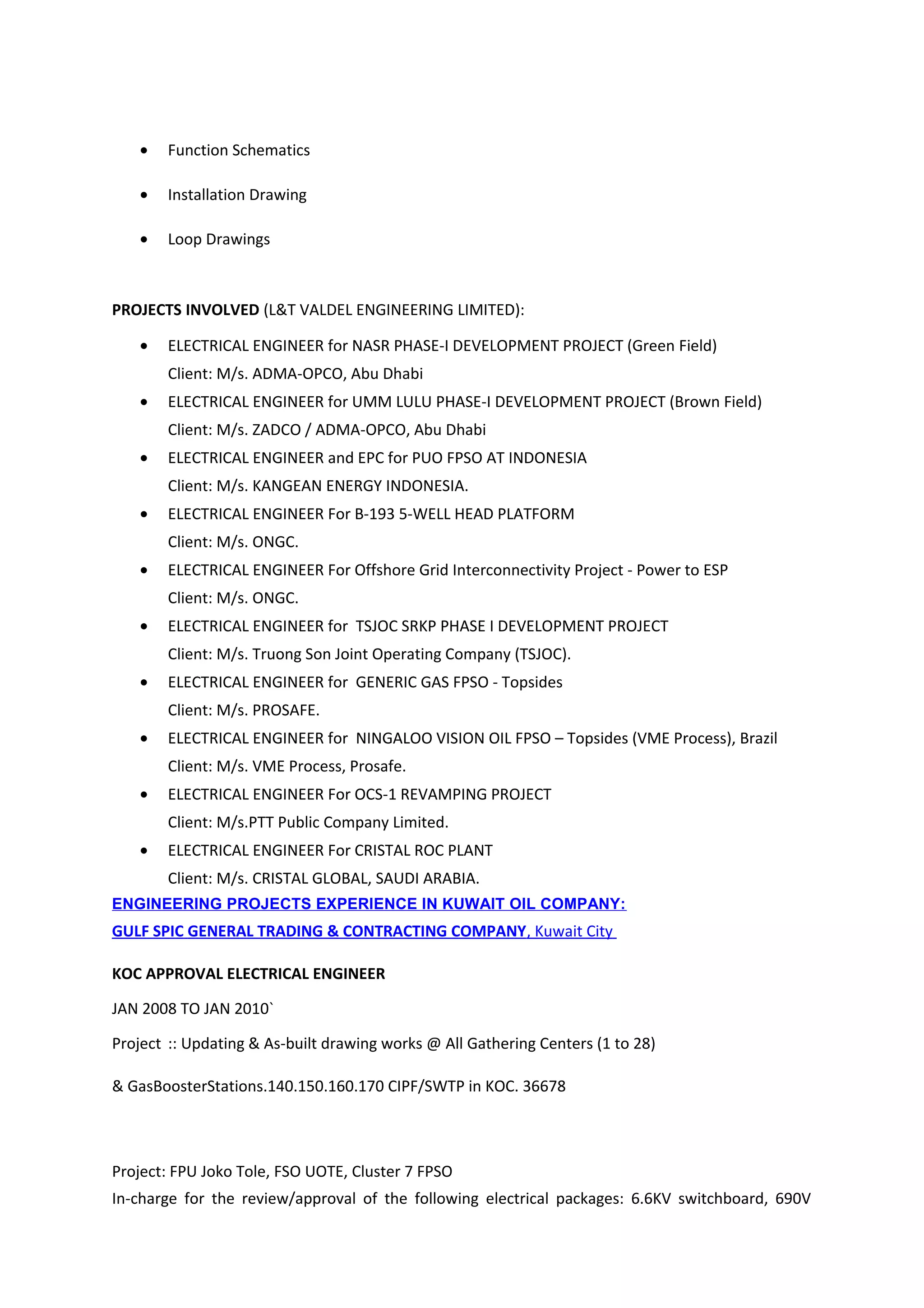 Senior electrical engineer resume | DOC