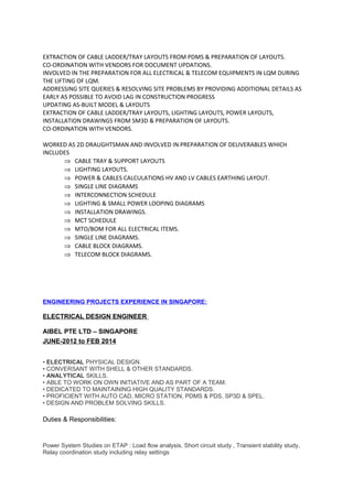 Senior electrical engineer resume | DOC