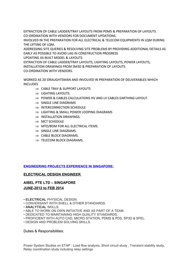 Senior electrical engineer resume | PDF