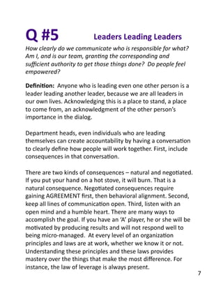 Senior Executive Team Conversation Starters | PDF | Career Advice | Careers