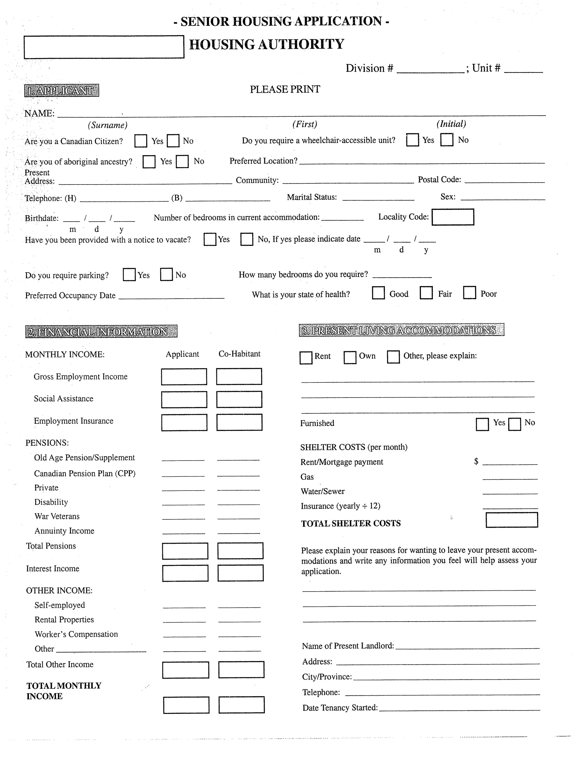Senior housing application | PDF
