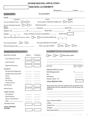 Senior housing application | PDF