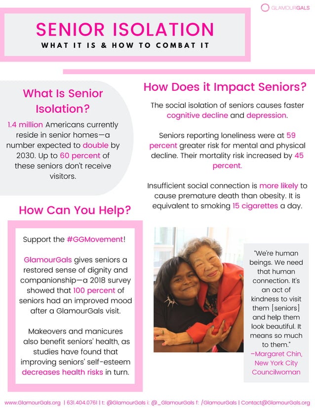 Senior isolation one pager | PDF | Eldercare | Family and Relationships