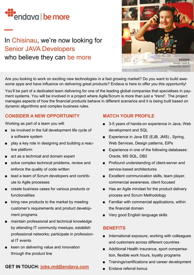 SENIOR JAVA DEVELOPERS | PDF