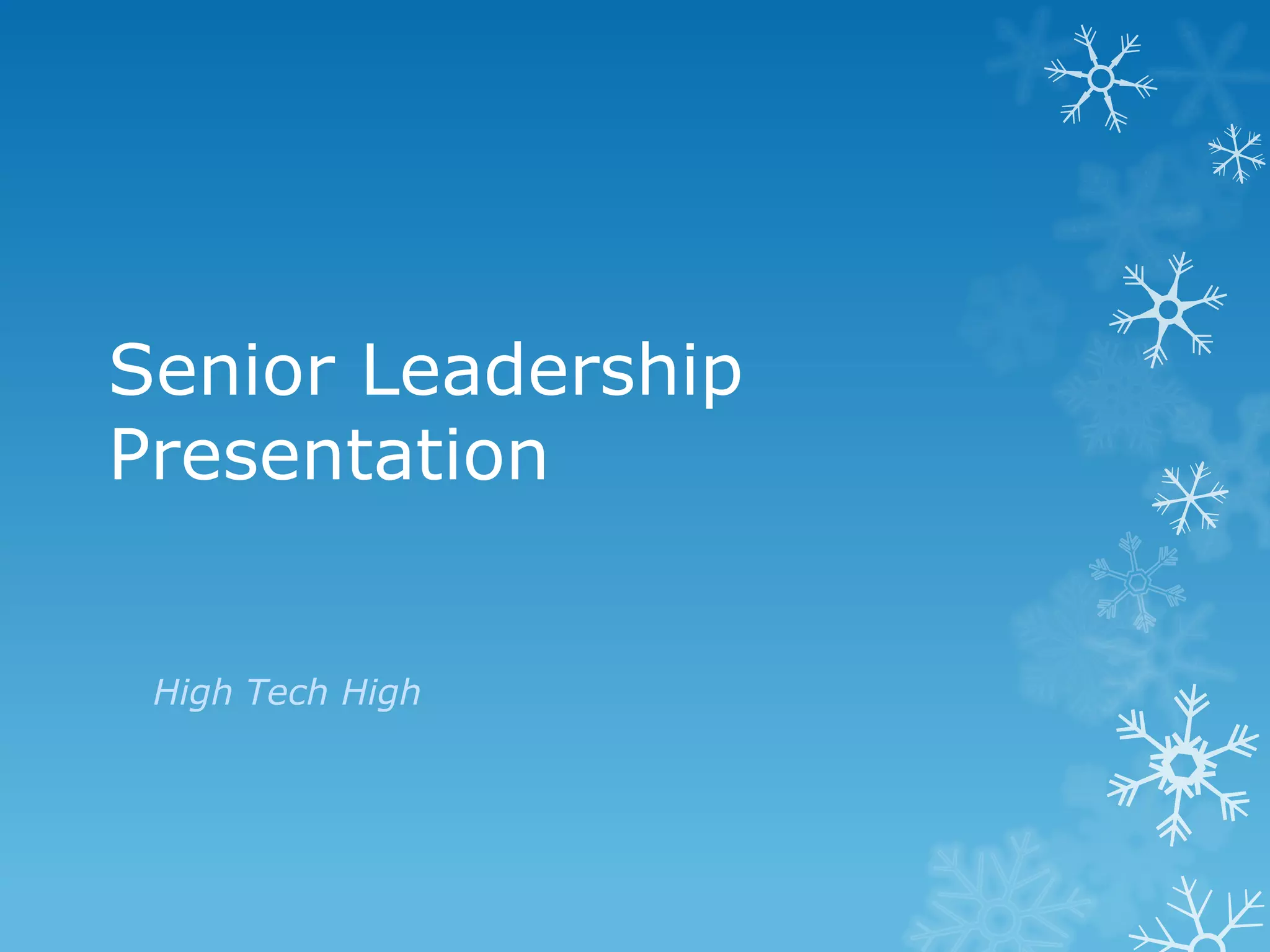 Senior Leadership Presentation | PPTX