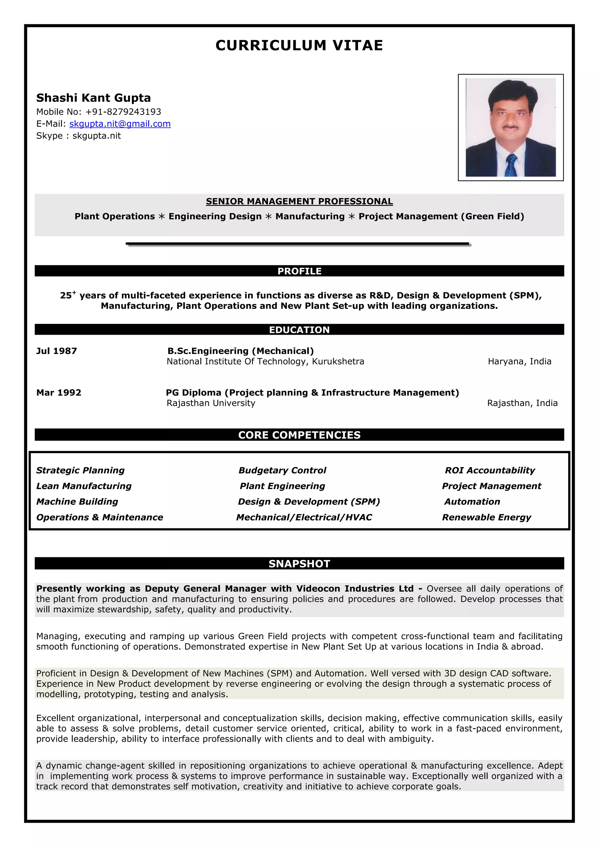 Senior management professional technical | PDF