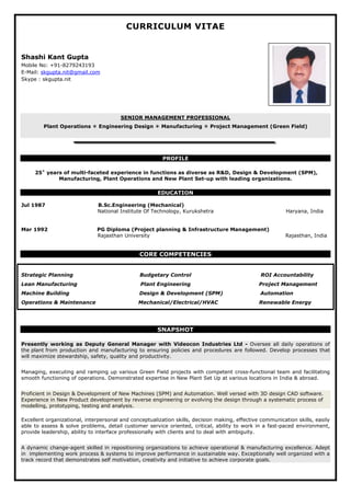 Senior management professional technical | PDF