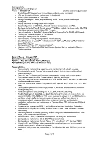 Senior network security engineer | DOC | Computer Networking | Computing