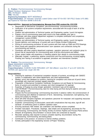 Senior Pipeline/ Piping Mechanical Engineer Construction ...