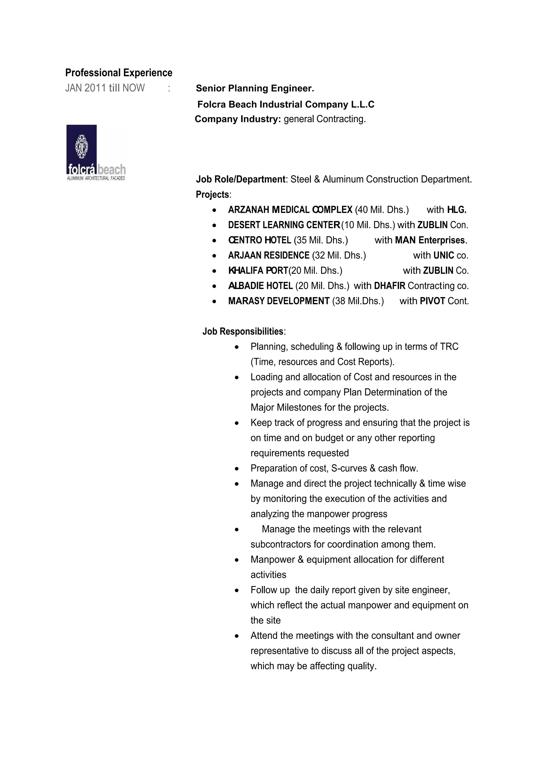 Senior Planning Engineer.. | PDF