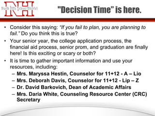 Career and College Planning for Seniors | PDF