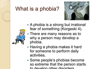Period 3 - Ailyn Gonzalez - Phobias | PPTX | Mental Health | Diseases ...