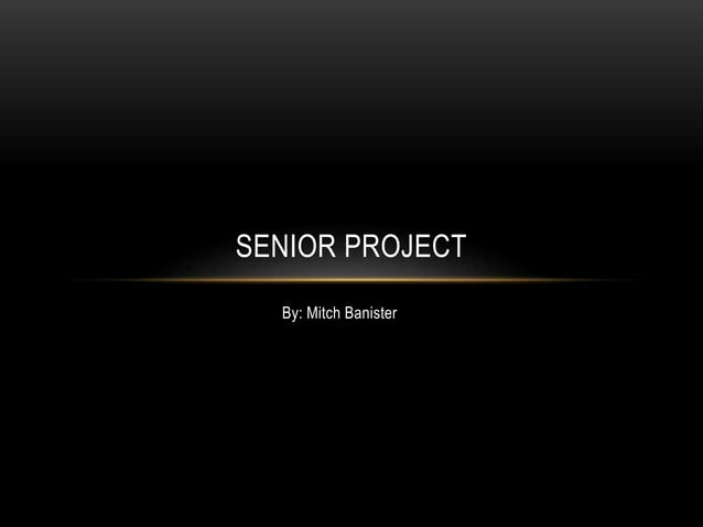 Senior project(Presentation) | PPT