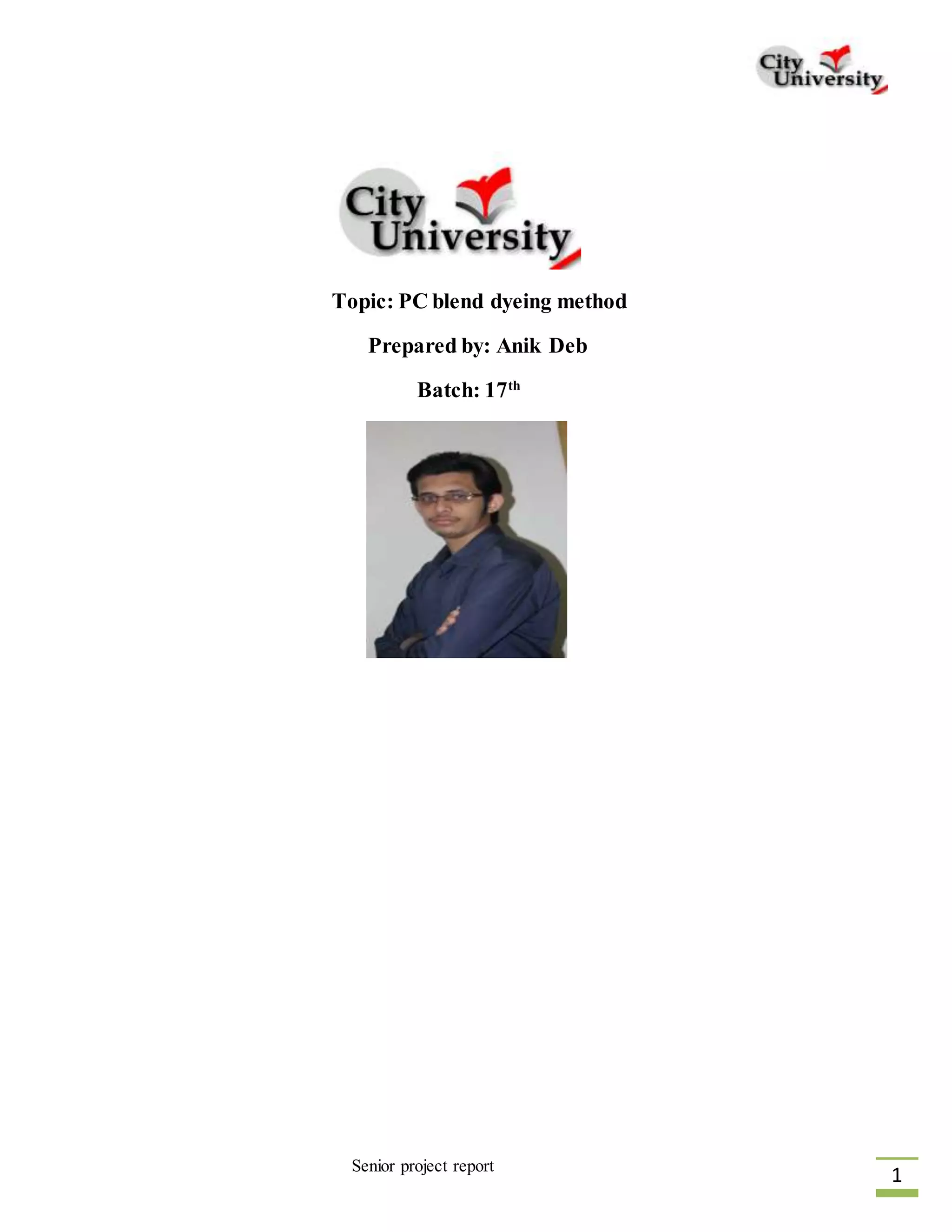 PC blend dyeing | DOCX