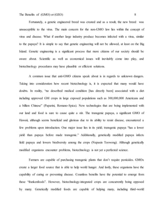 Senior Project on (Gmo) or (Geo) | DOCX