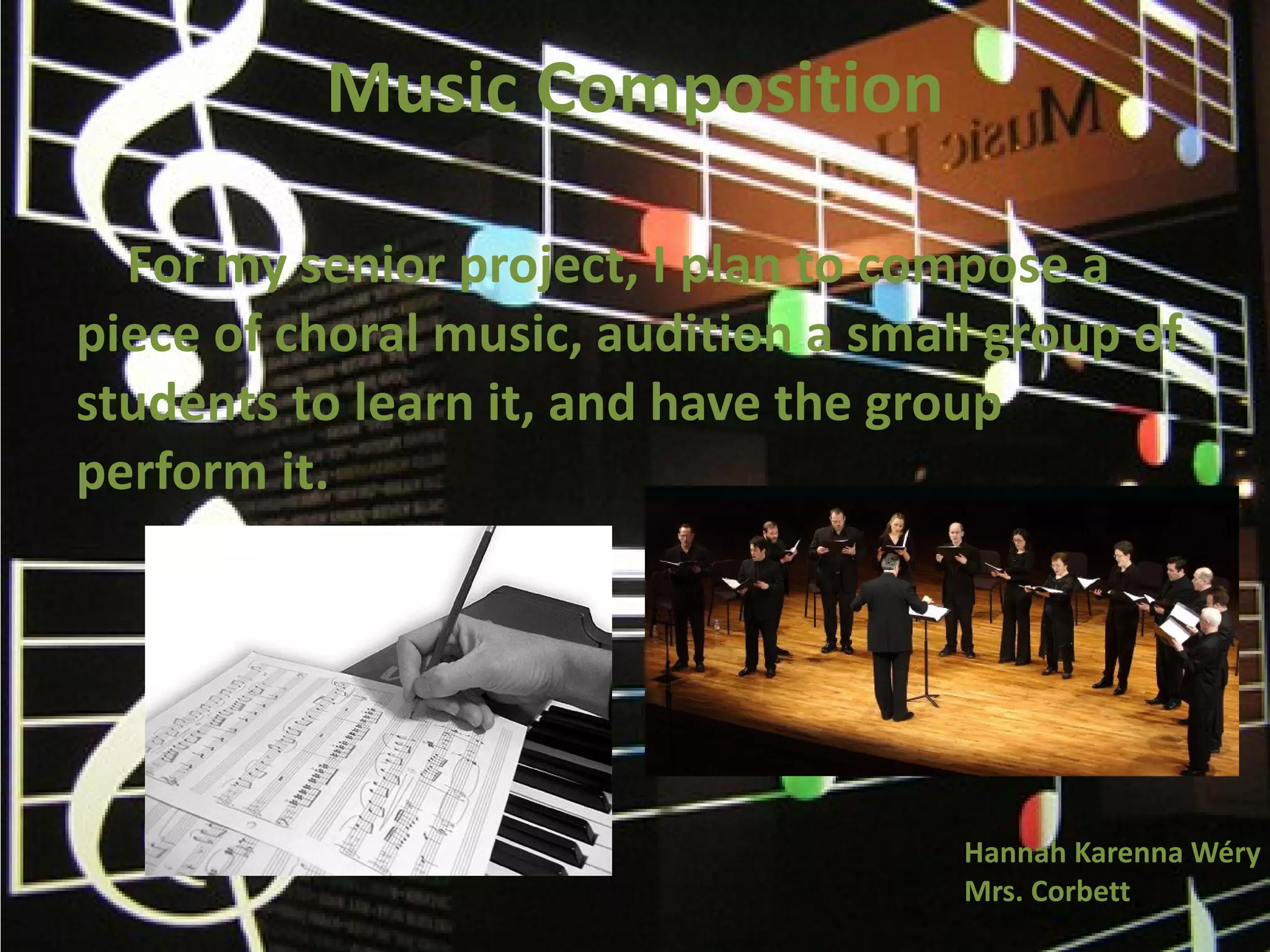 Senior project commitment poster | ODP | Music | Entertainment