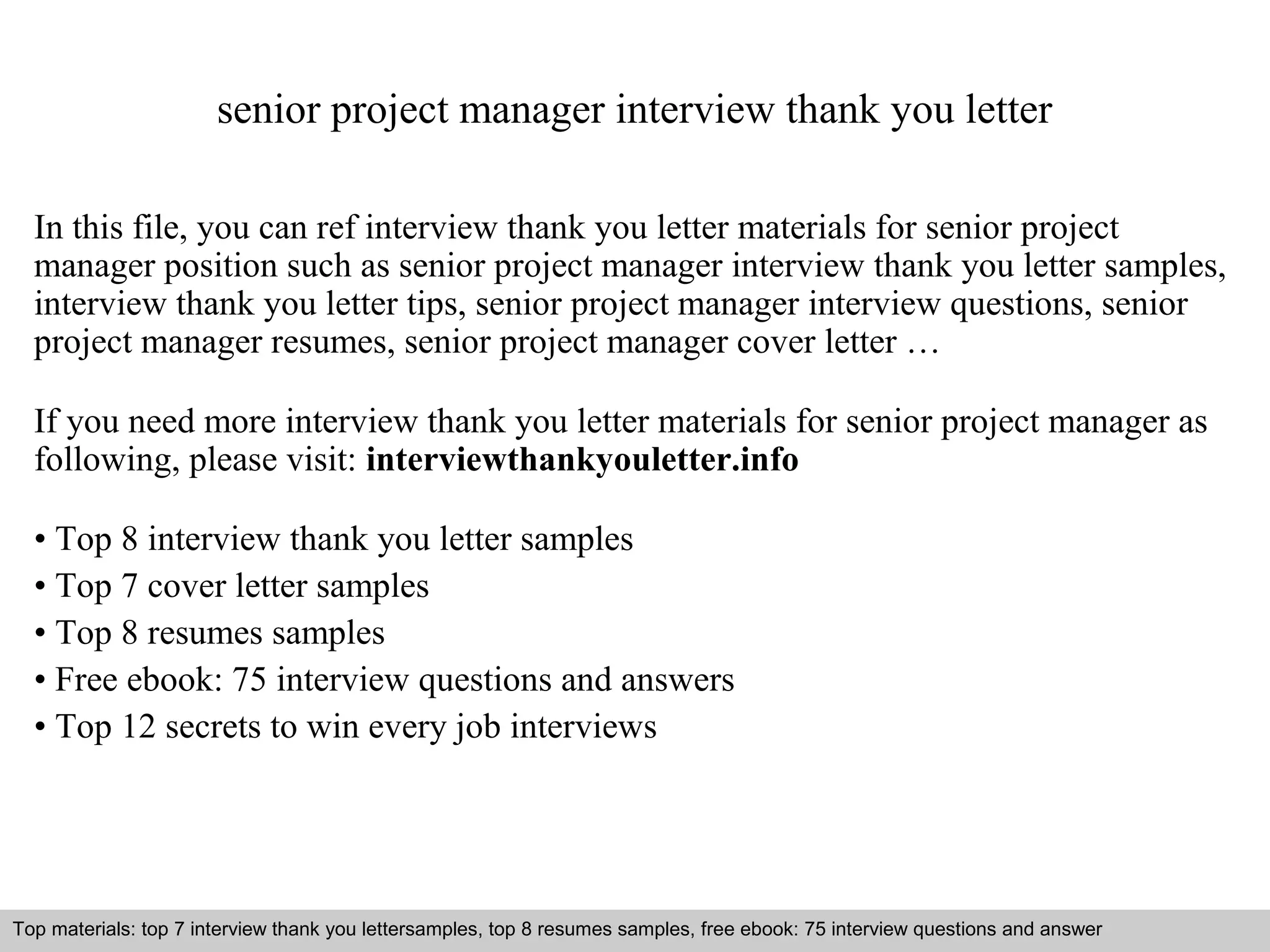 Senior project manager | PPT