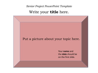 Senior Project PPT Template '20 (You can open this in Google Slides.) | PPT