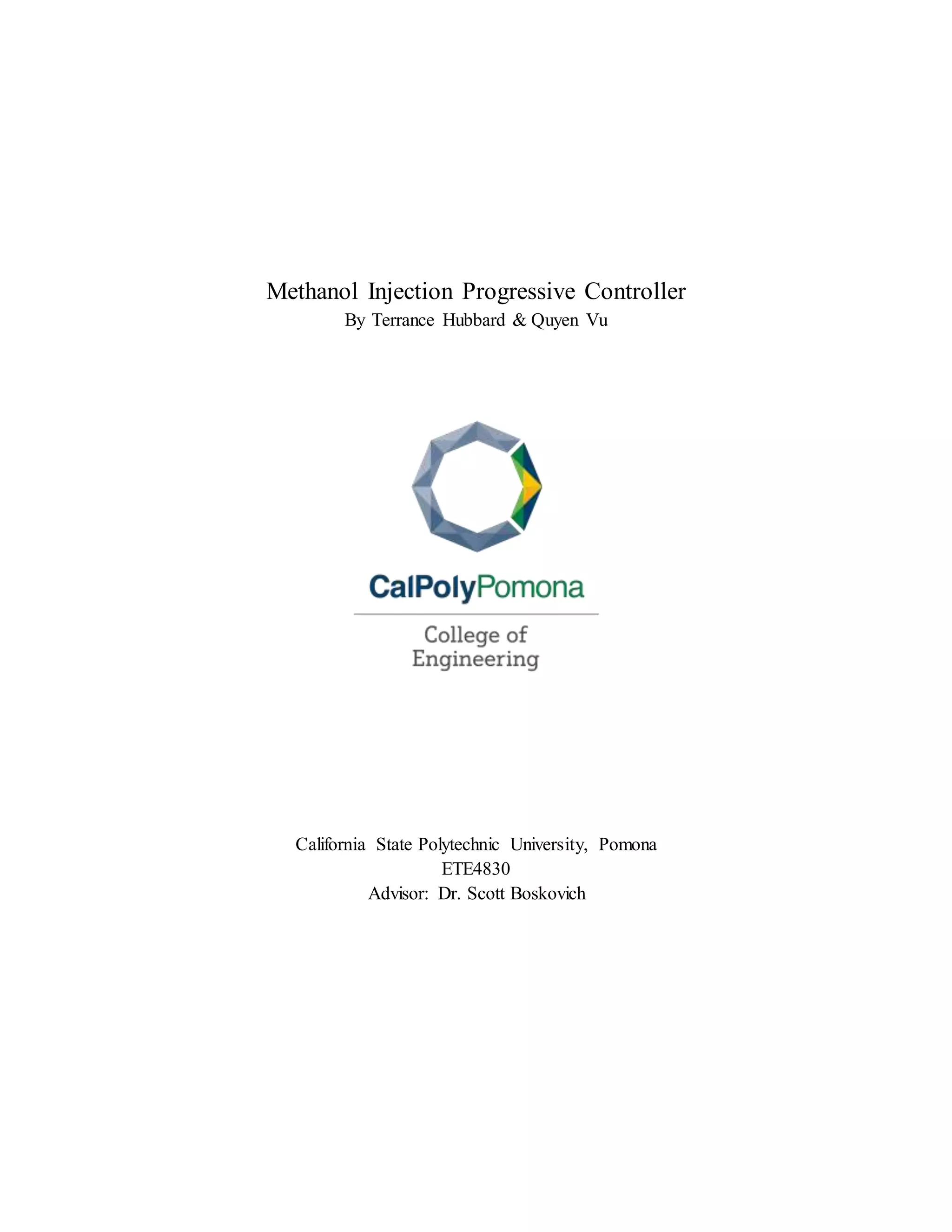 Senior Project: Methanol Injection Progressive Controller | PDF