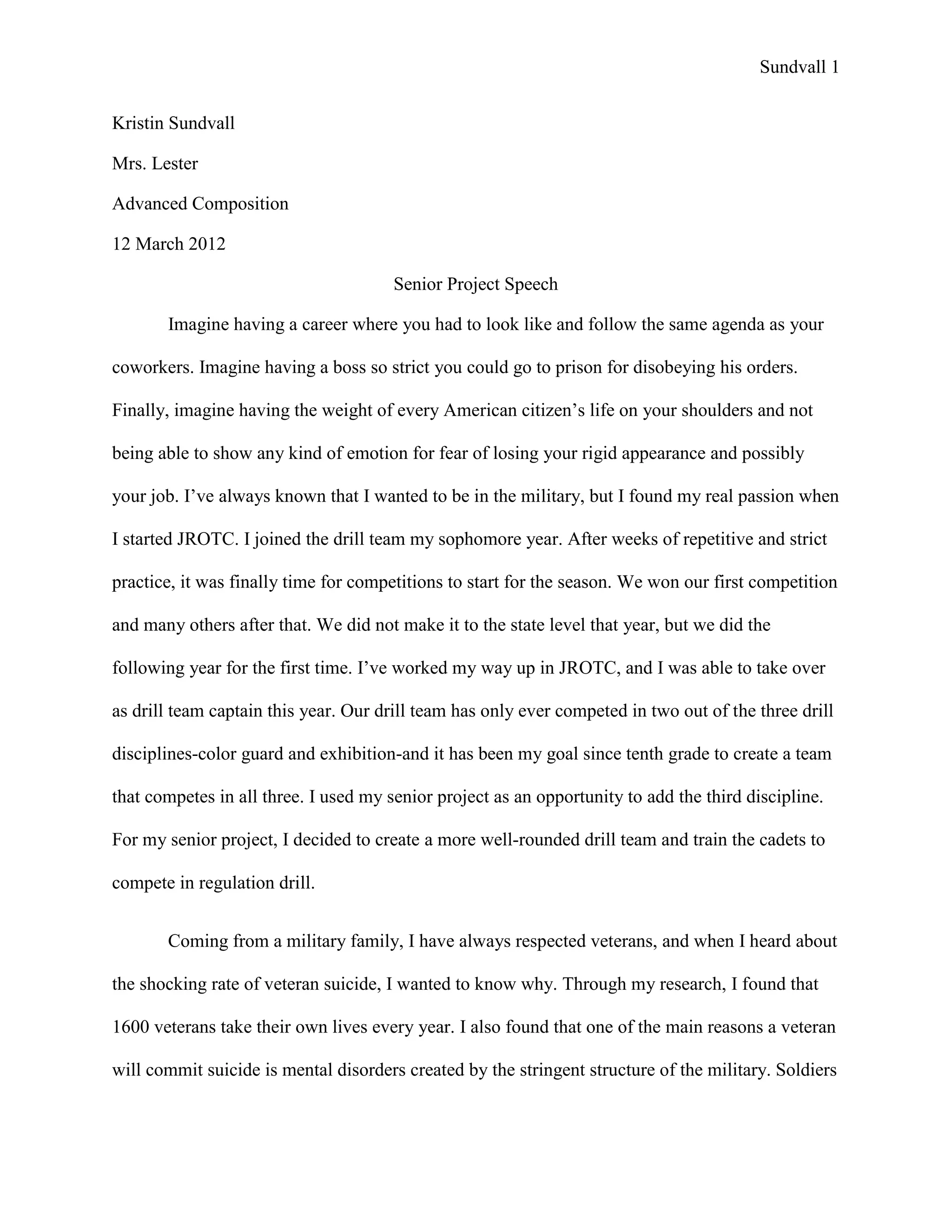Senior Project Speech | DOCX