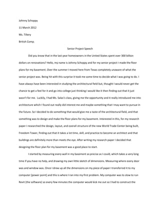 Senior project speech | DOCX