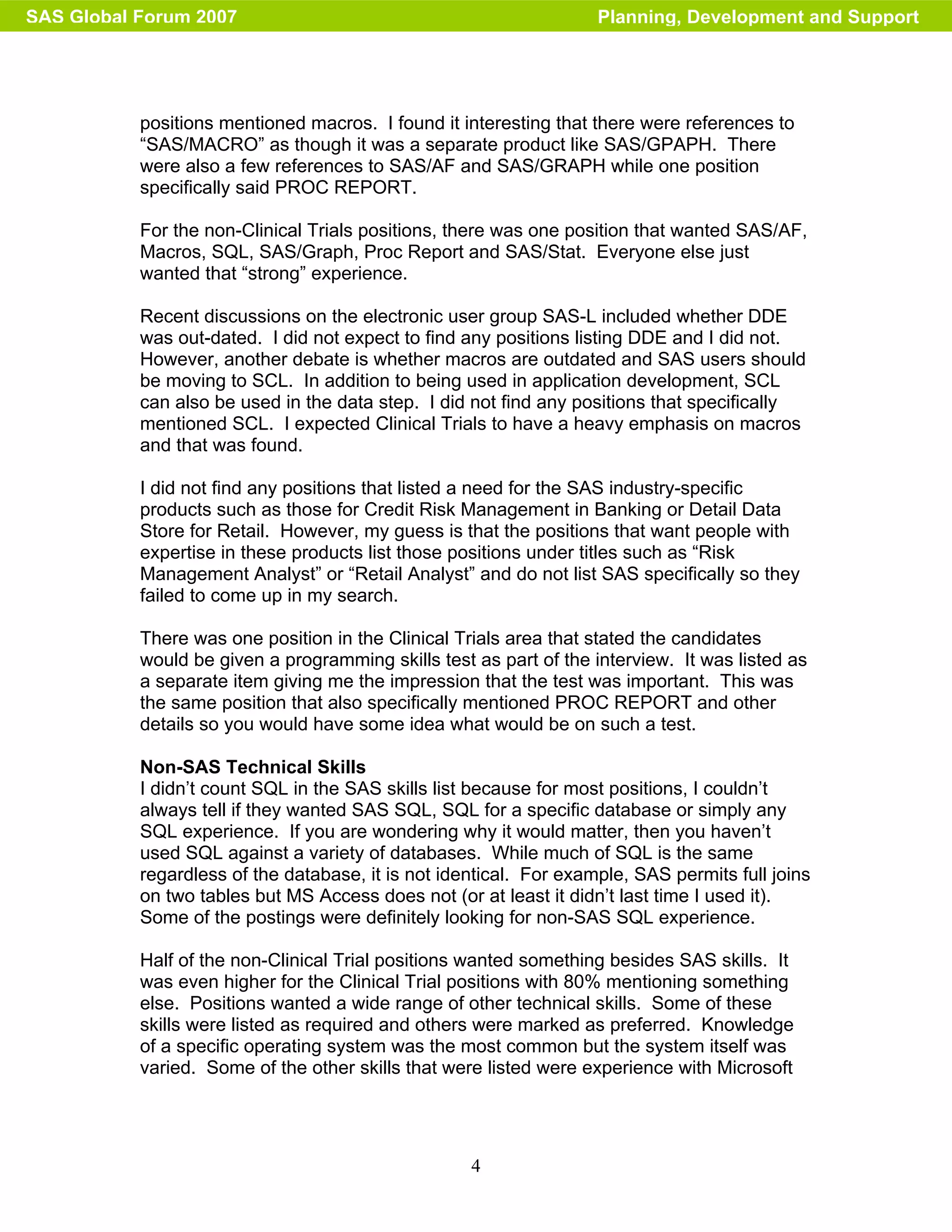 Senior sas programmer | PDF