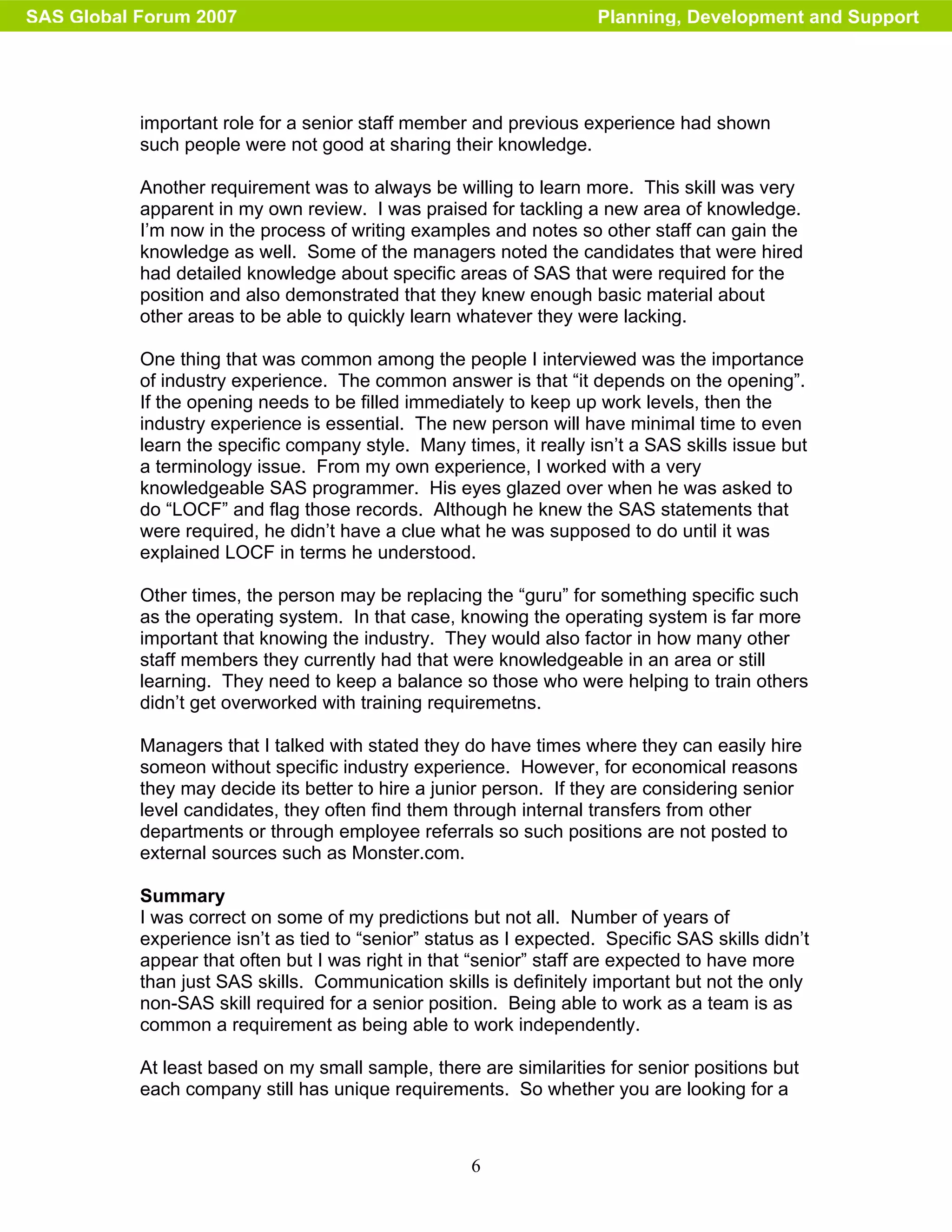 Senior sas programmer | PDF