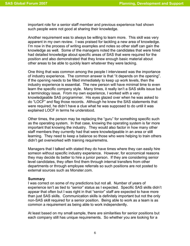 Senior sas programmer | PDF