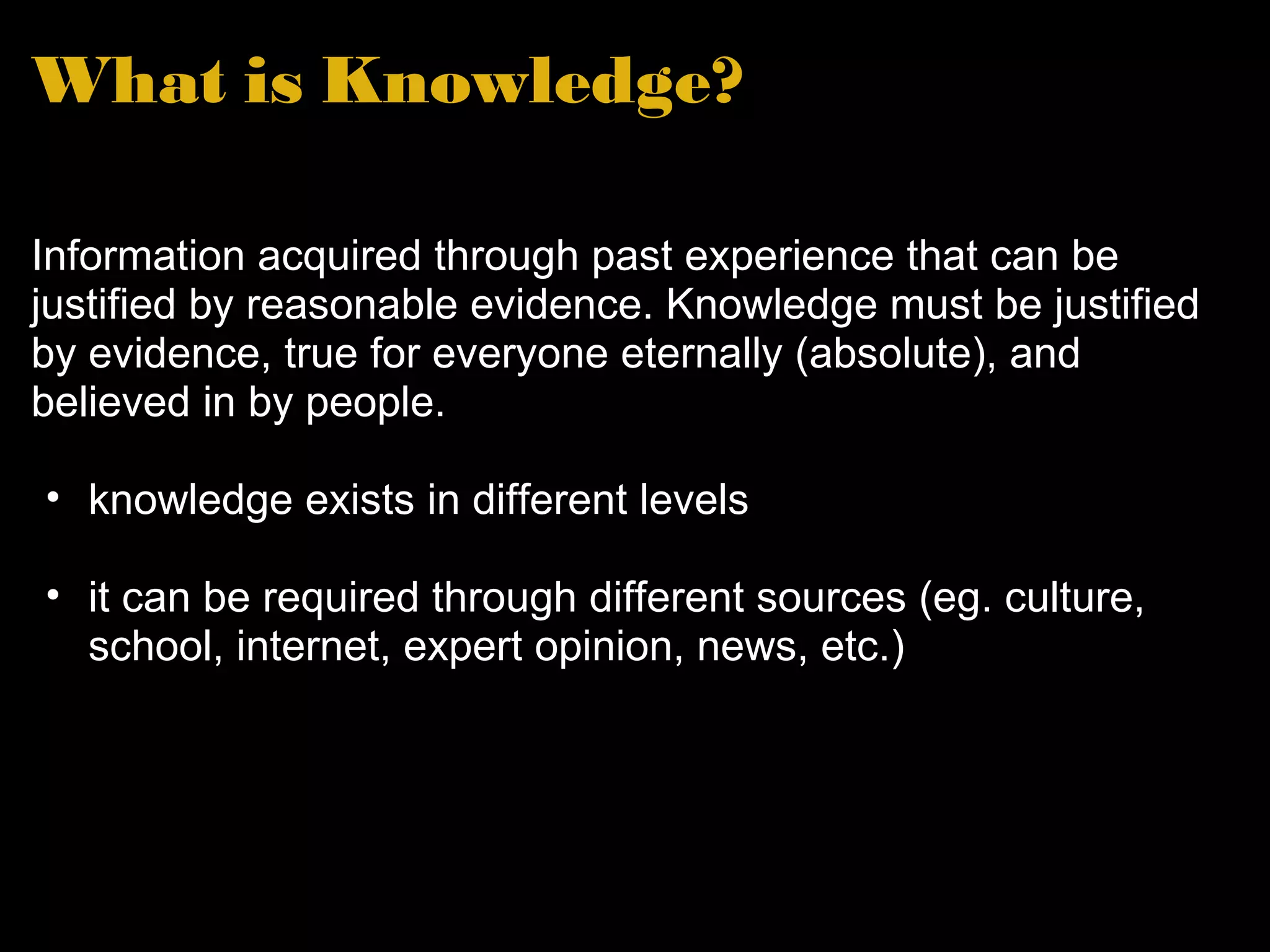 Truth/Knowledge pp | PPT