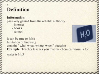 Knowledge and Information | PPT