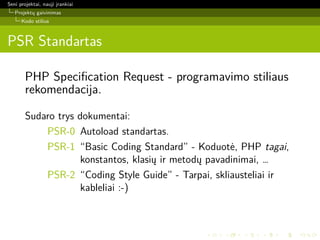 Seni projektai, nauji įrankiai | PDF