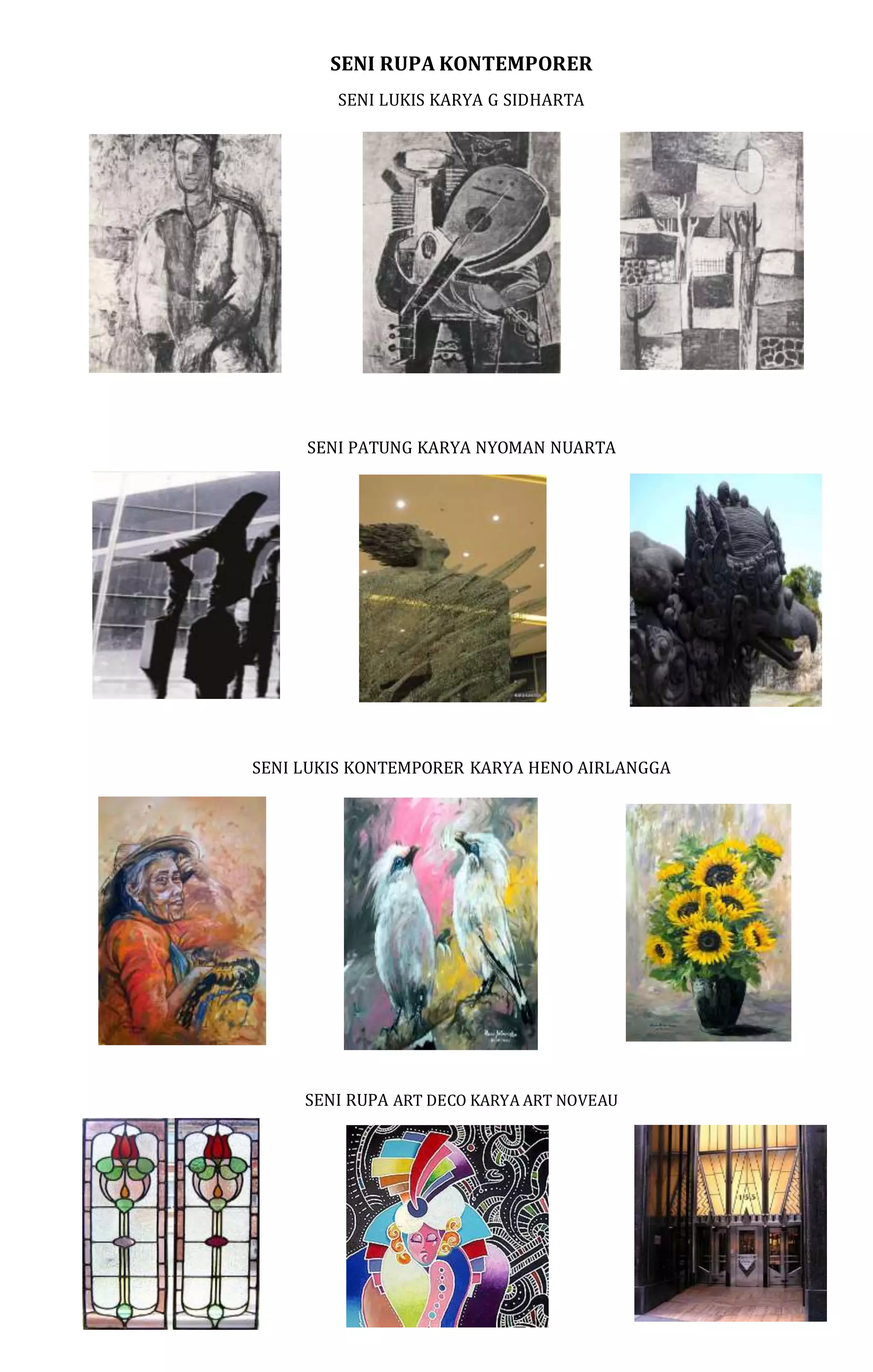 Seni rupa kontemporer | DOCX