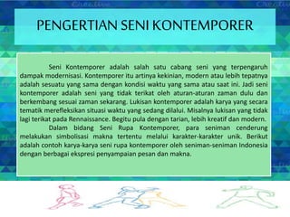 Seni rupa modern dan kontemporer | PPTX