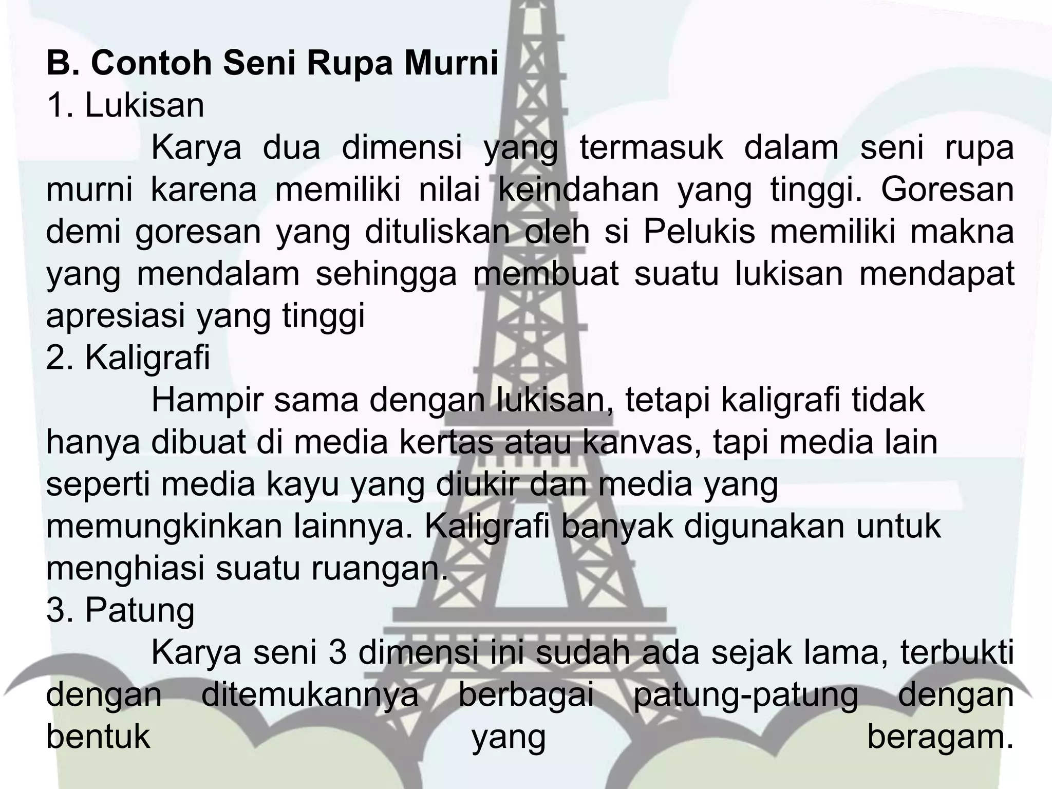 Seni rupa murni | PPTX