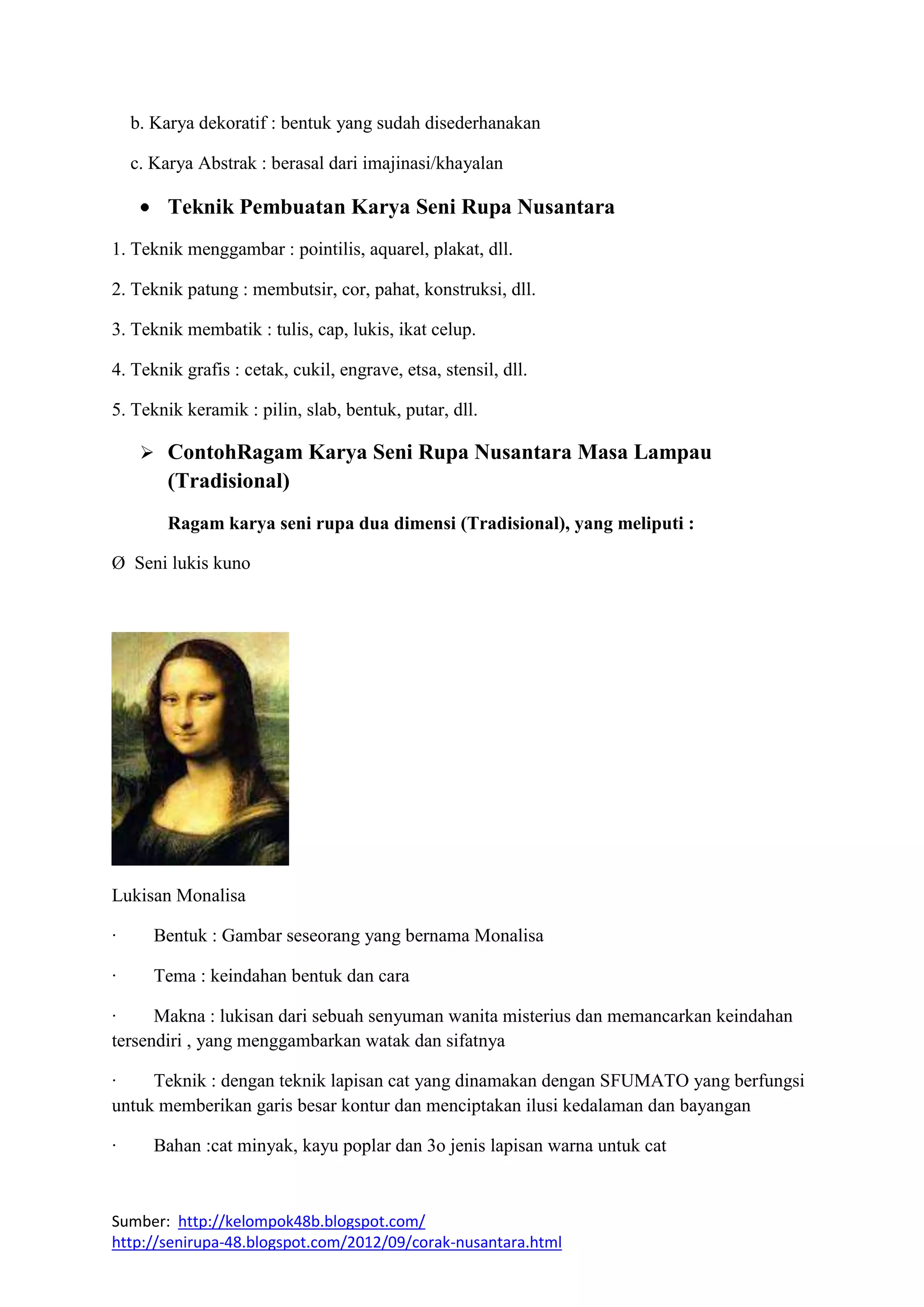 Seni rupa nusantara | DOCX
