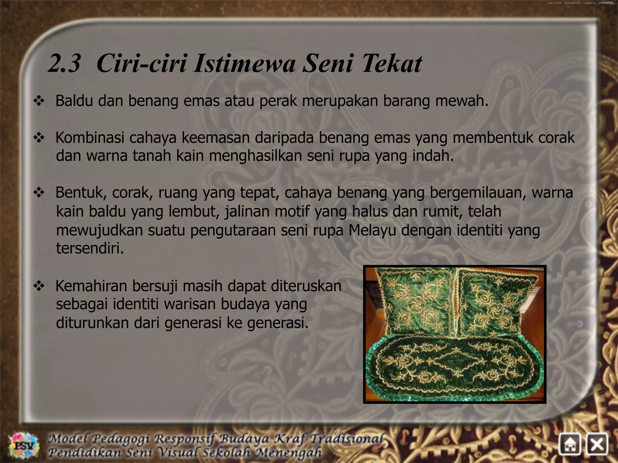 Seni Tekat Slide PPT | PDF