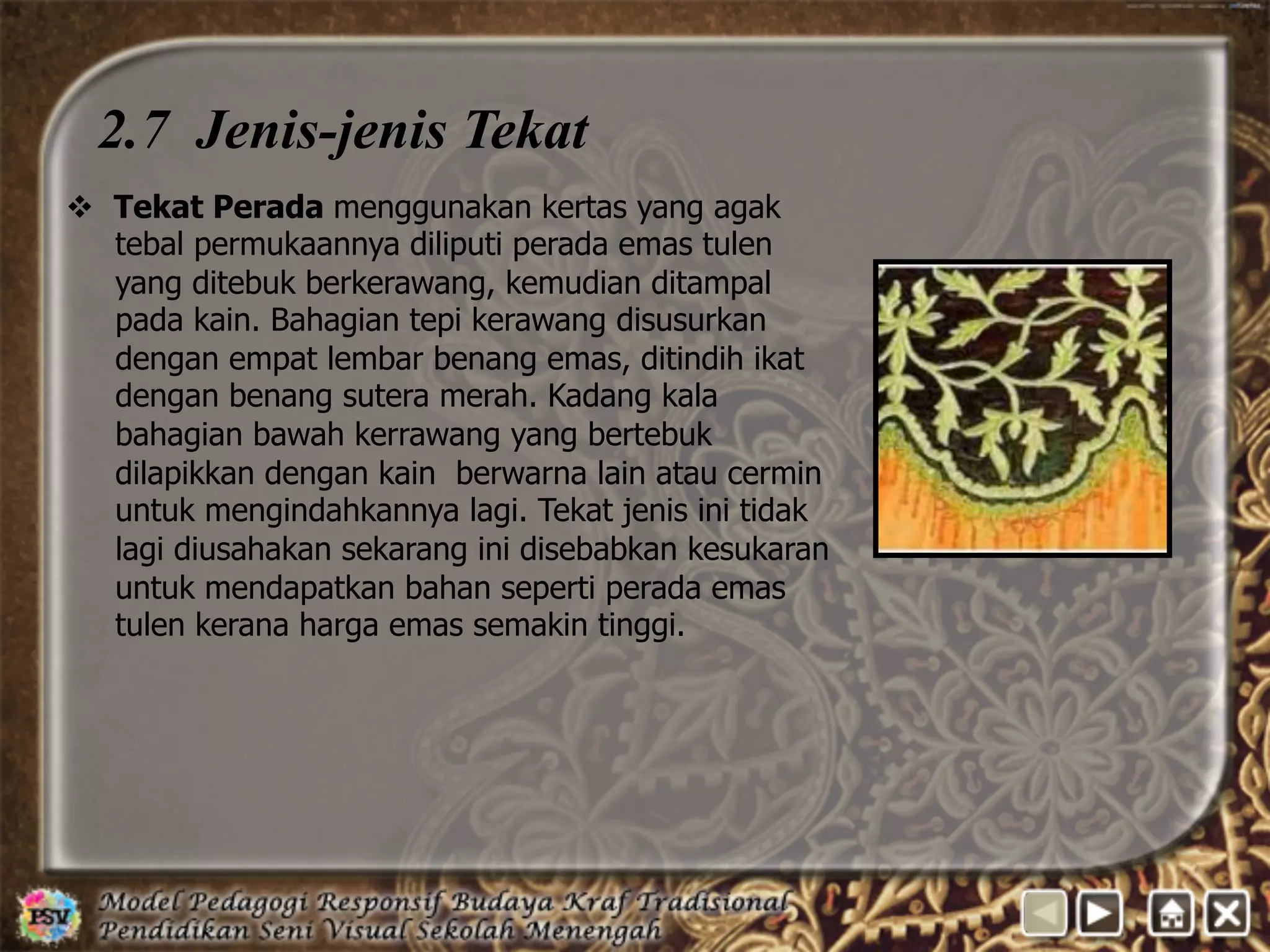 Seni Tekat Slide PPT | PDF