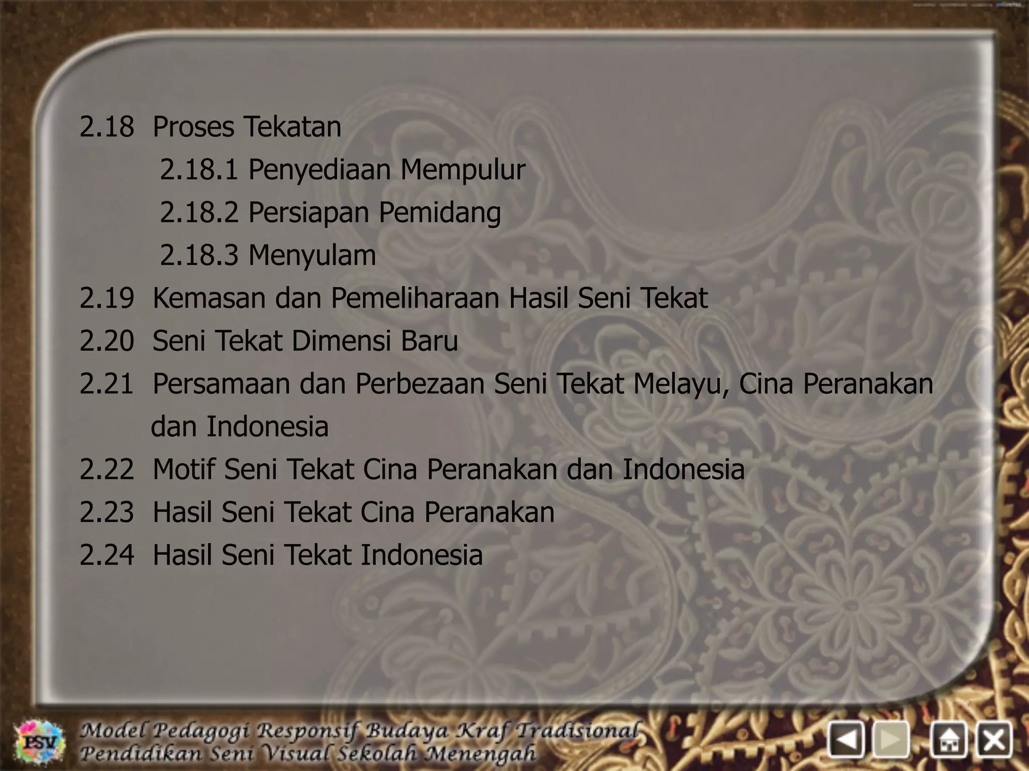 Seni Tekat Slide PPT | PDF