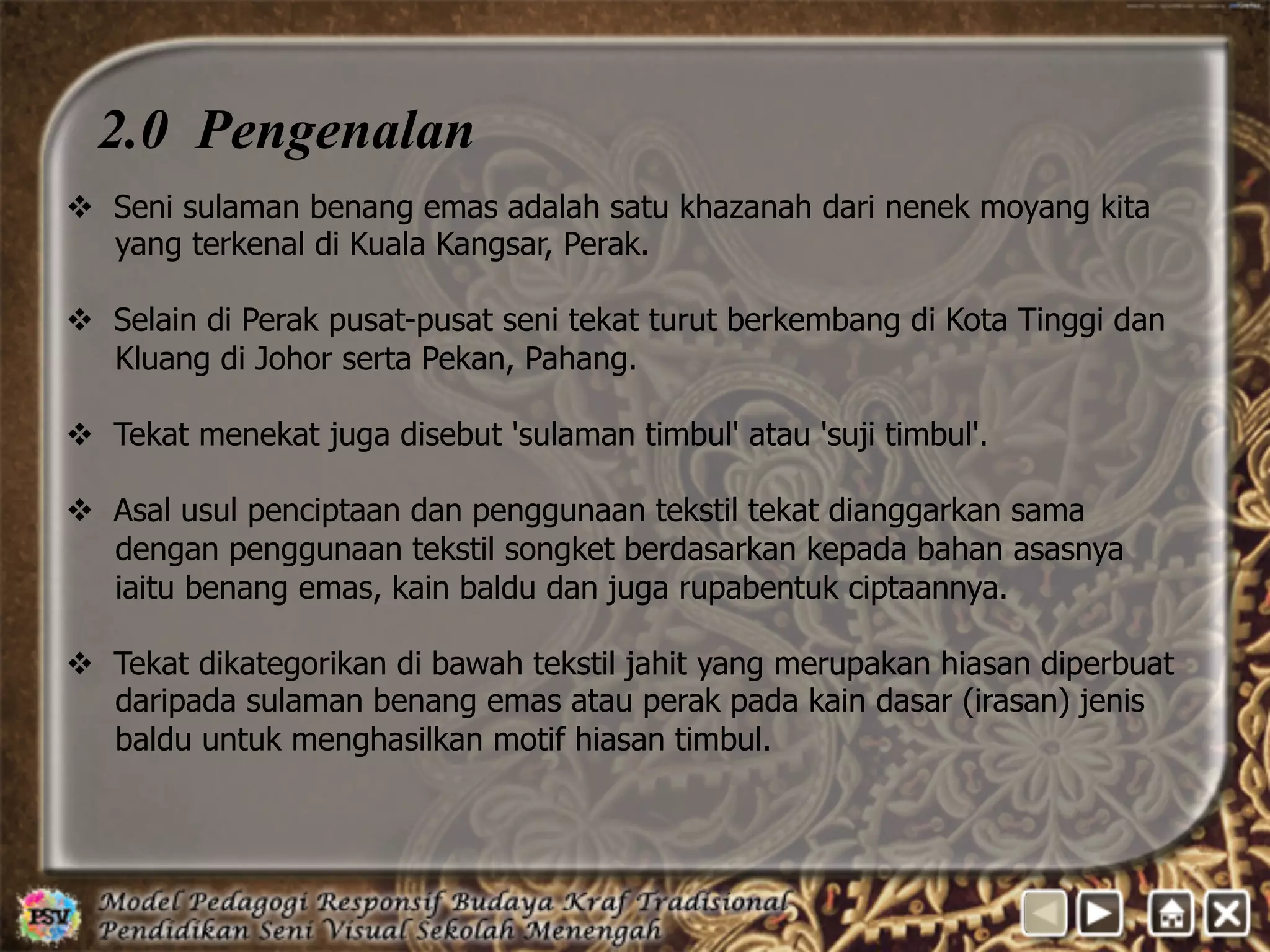 Seni Tekat Slide PPT | PDF