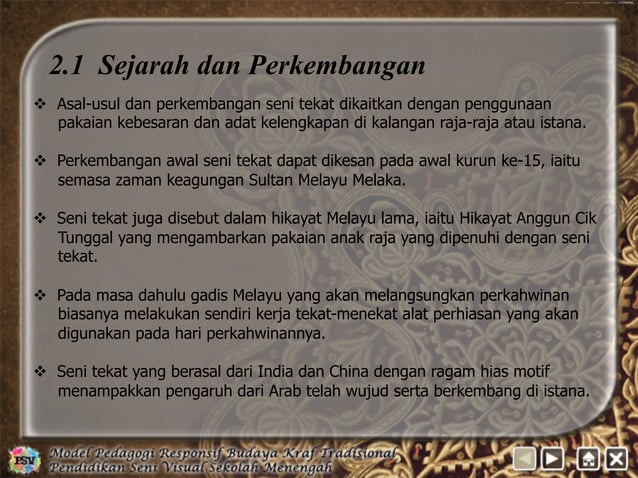 Seni Tekat Slide PPT | PDF