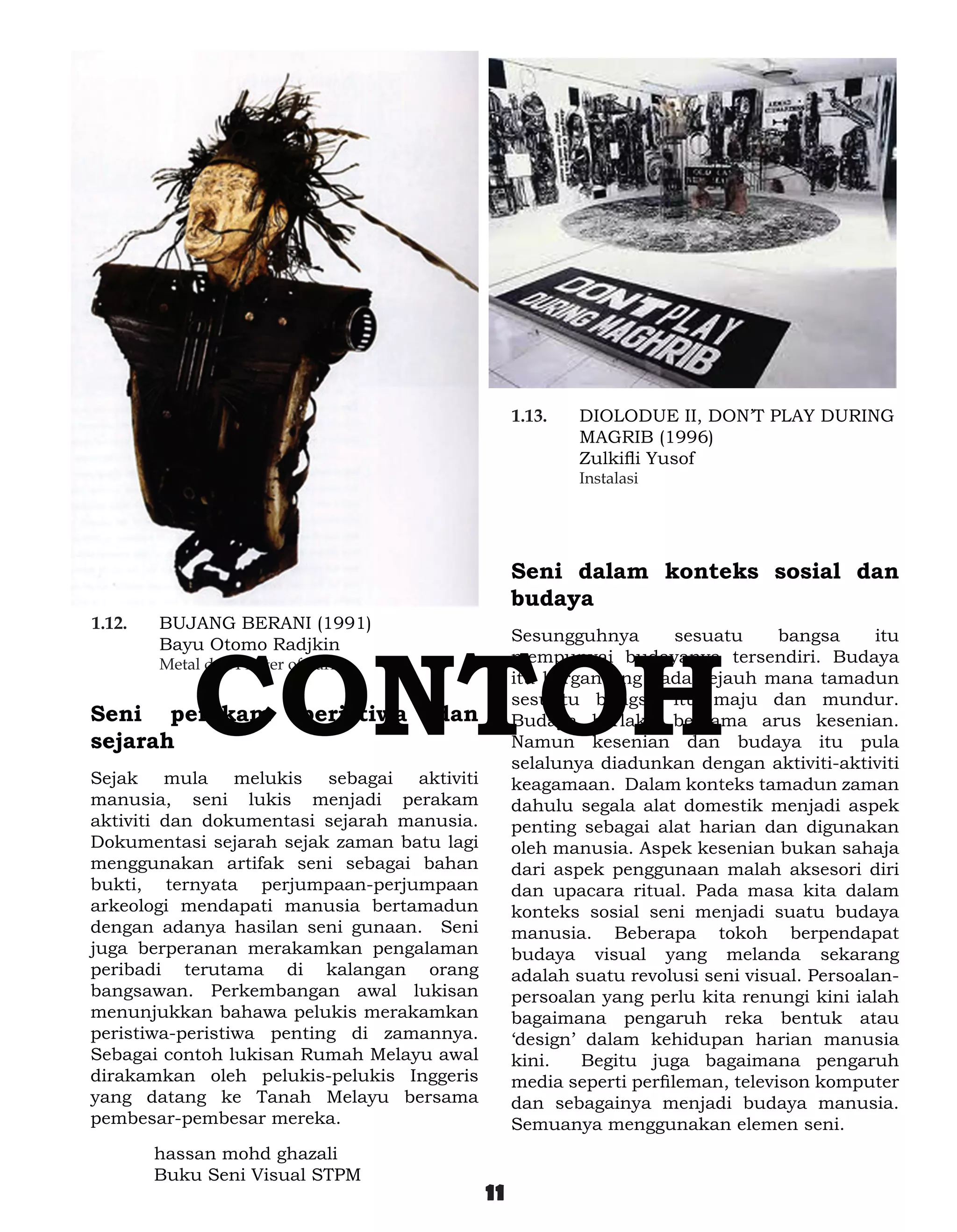 Seni visual stpm sample hassan mohd ghazli | PDF