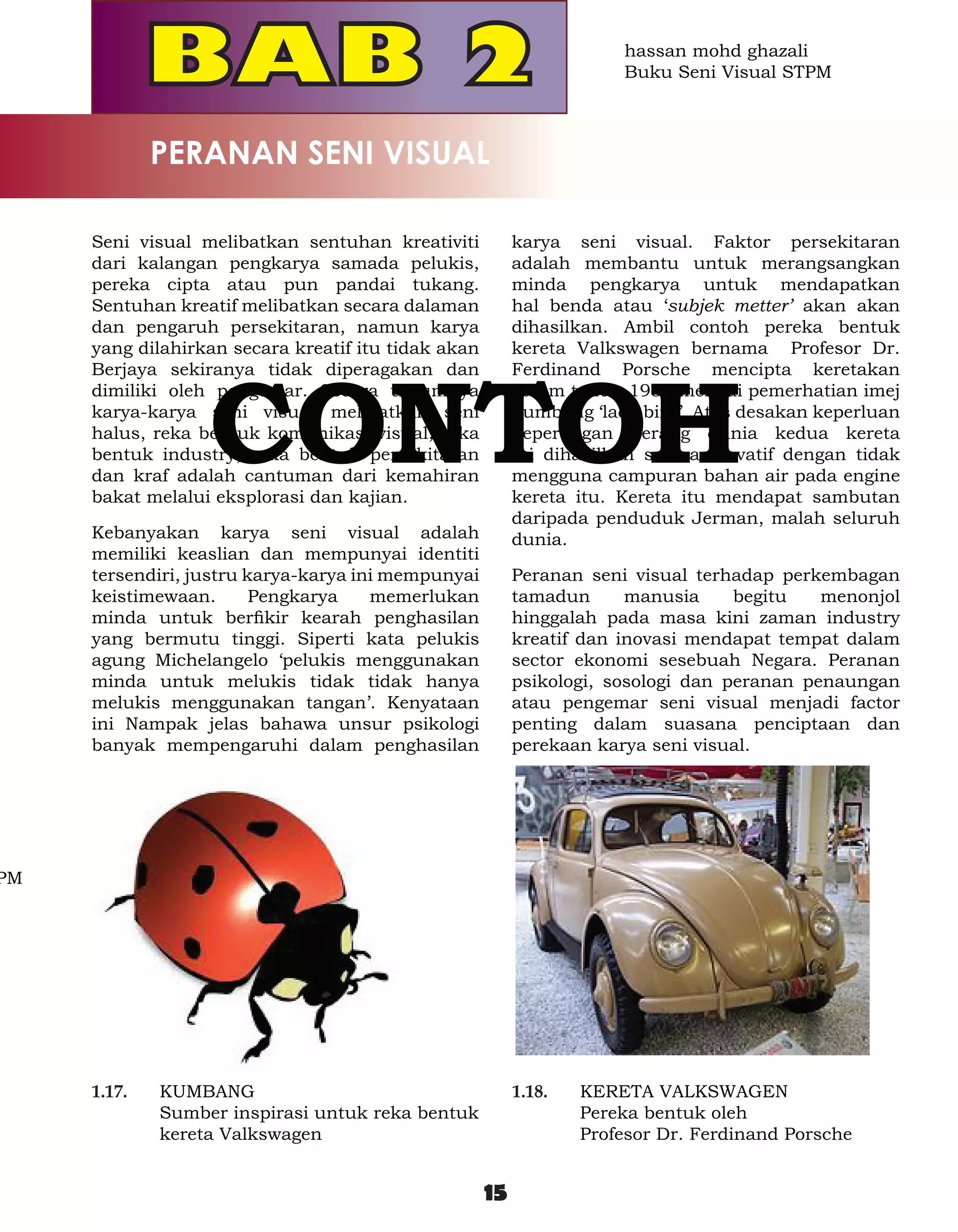 Seni visual stpm sample hassan mohd ghazli | PDF