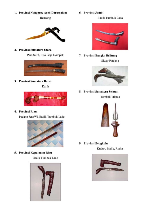 Senjata Tradisional 37 Provinsi - Gambar.docx