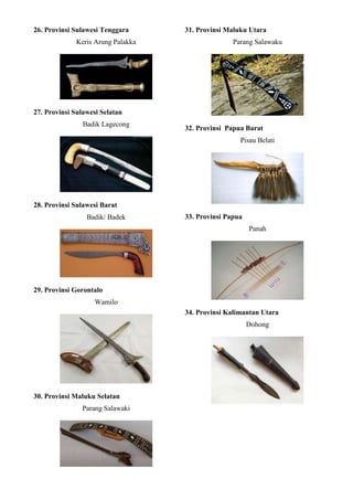 Senjata Tradisional 37 Provinsi - Gambar.docx