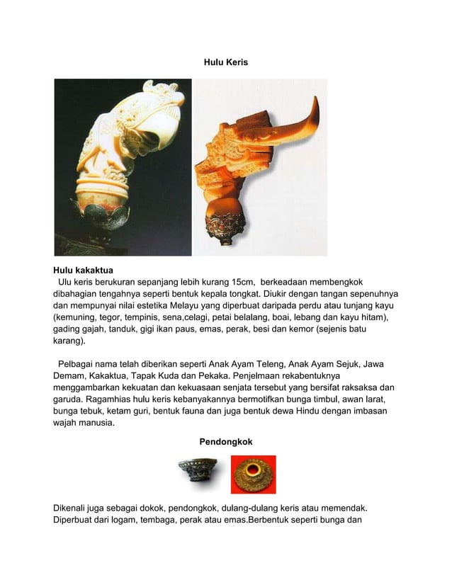 Senjata tradisional melayu | DOCX