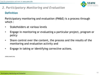 SENN 2013 Participatory Monitoring and Evaluation-130918.ppt