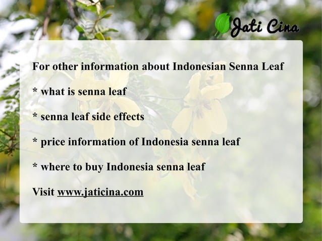 Senna Leaf Benefits | PPT
