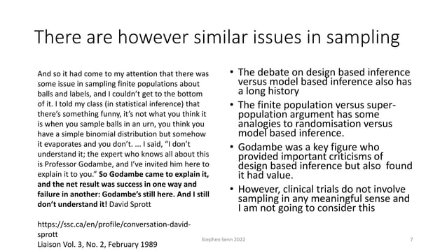Whatever happened to design based inference | PPTX | Science
